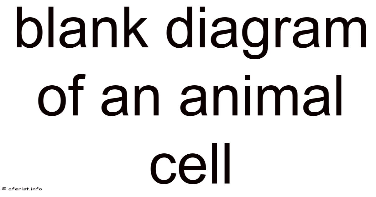 Blank Diagram Of An Animal Cell