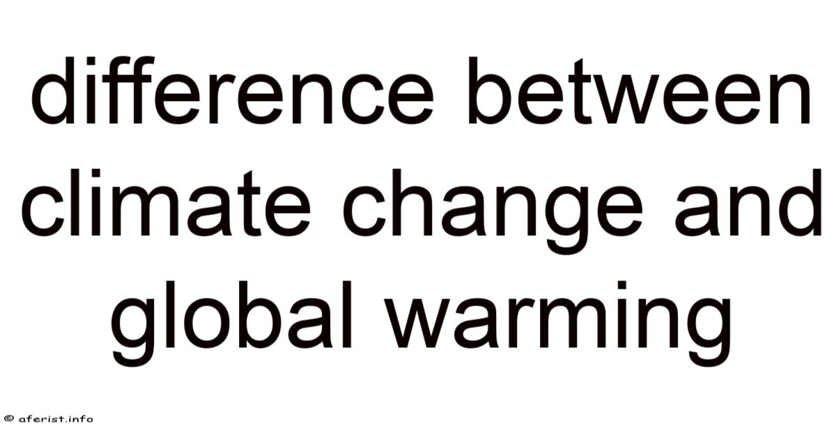 Difference Between Climate Change And Global Warming