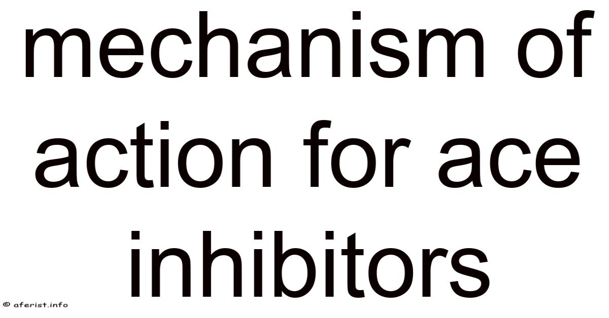 Mechanism Of Action For Ace Inhibitors